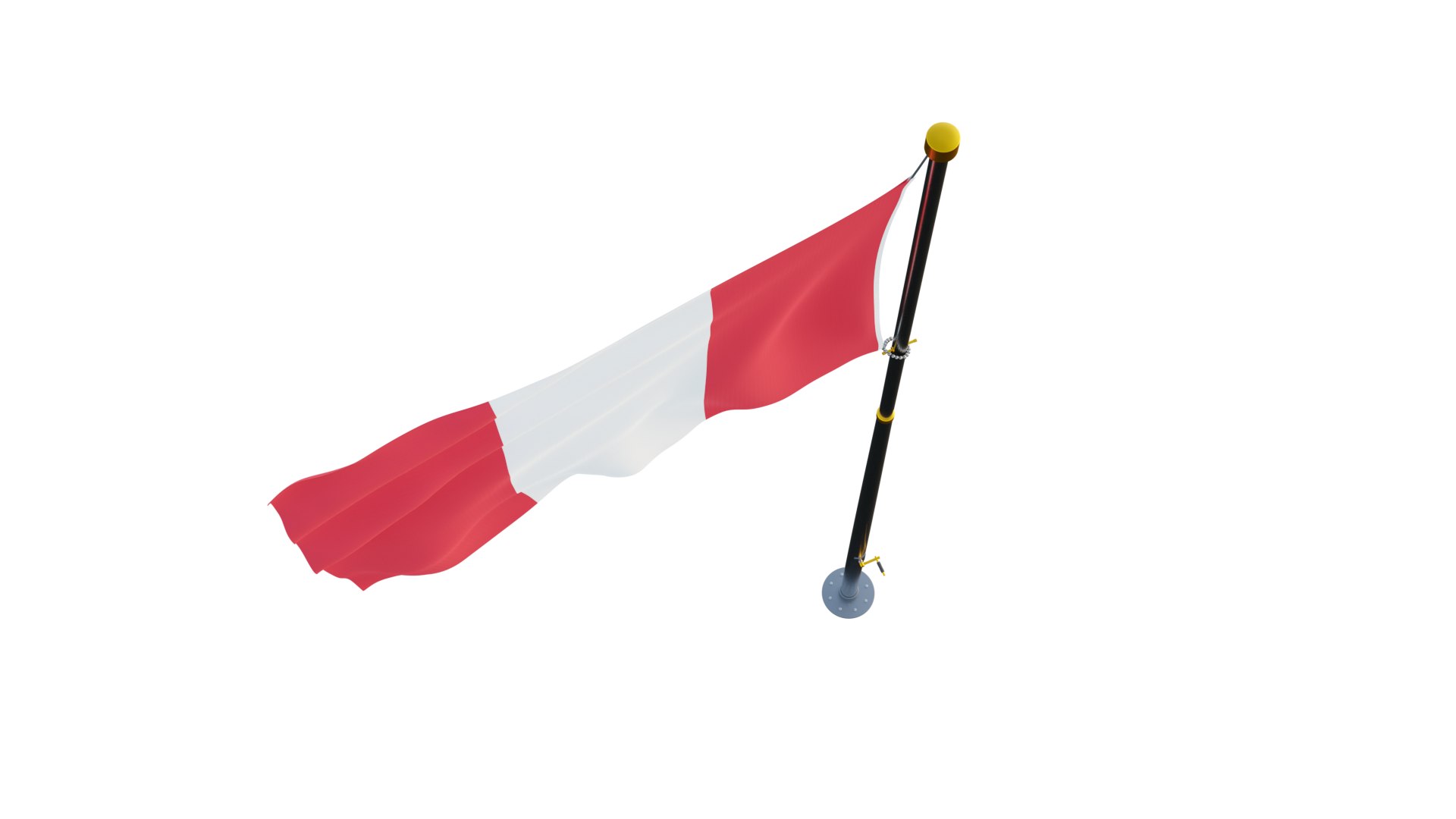 Pole Flag Peru 3D Model - TurboSquid 2203890