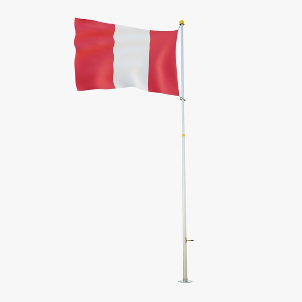 modelo 3d Polo Bandera Perú - TurboSquid 2203890