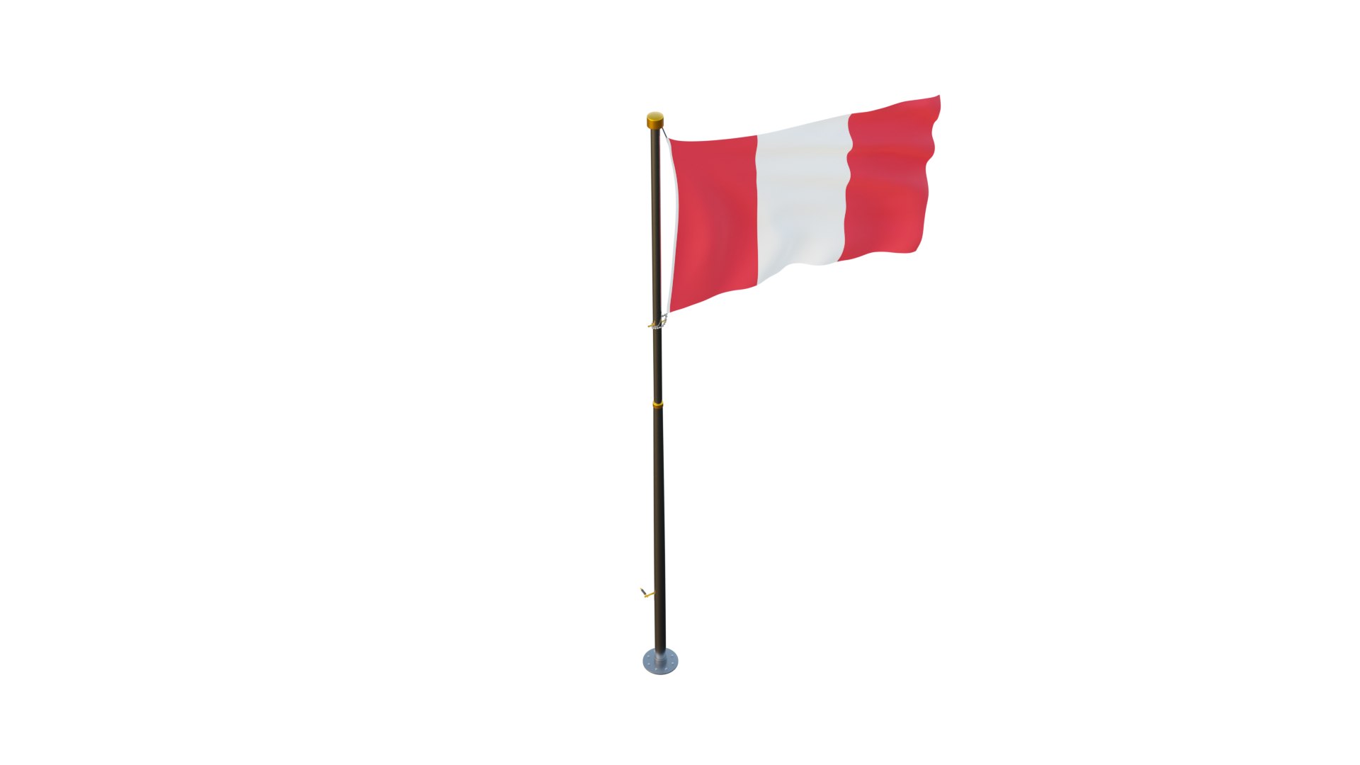 Pole Flag Peru 3D Model - TurboSquid 2203890