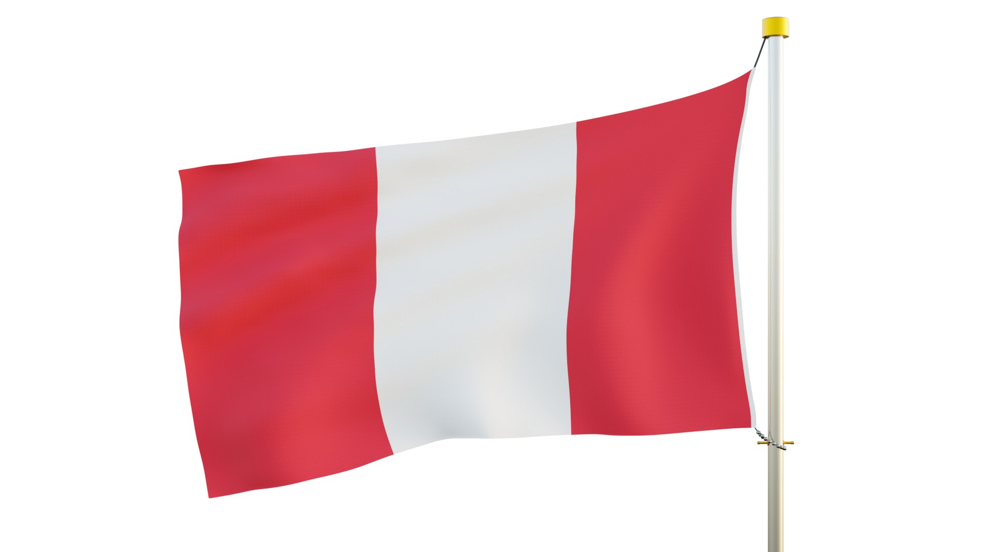 Pole Flag Peru 3D Model - TurboSquid 2203890