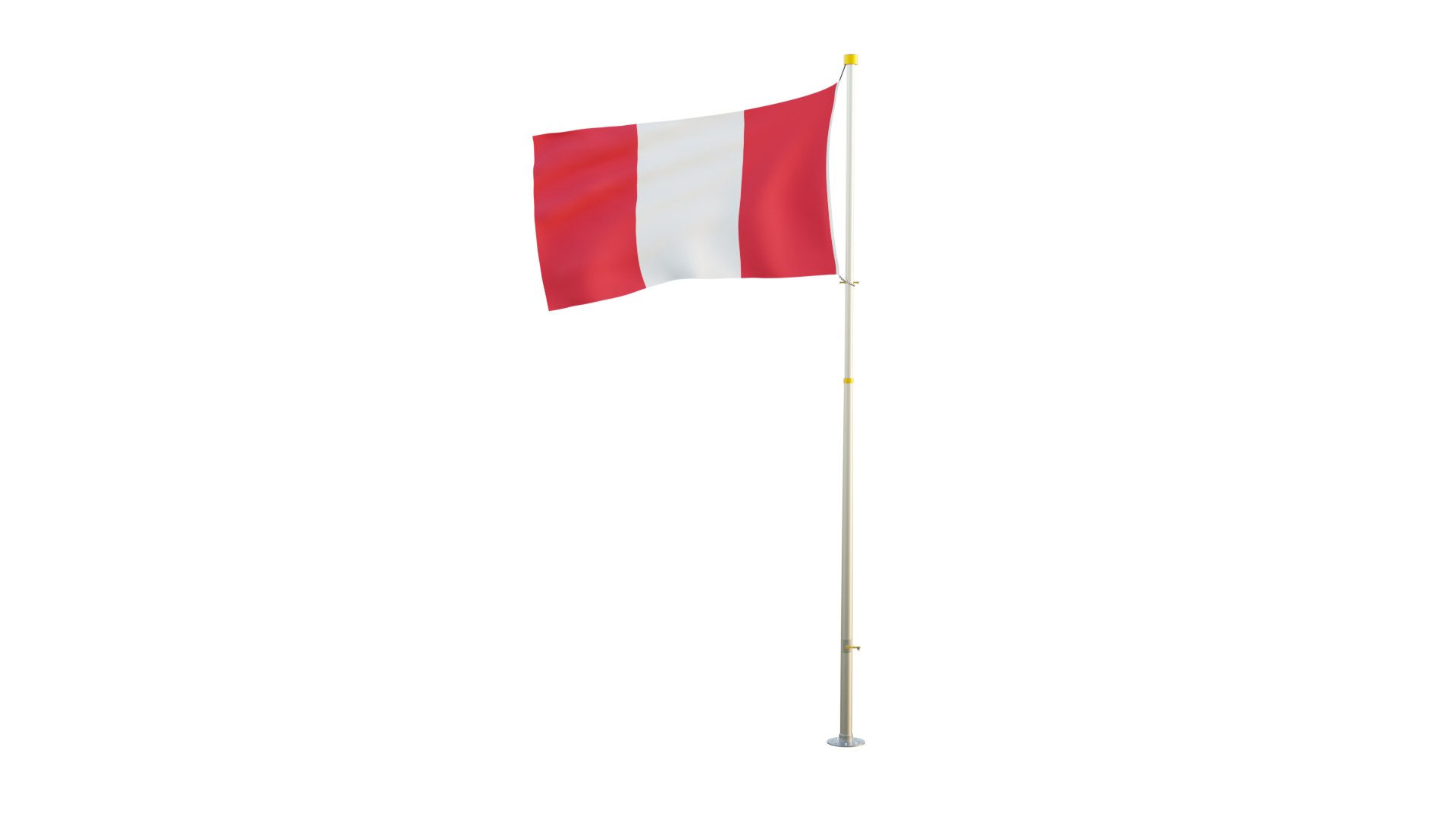 Pole Flag Peru 3D Model - TurboSquid 2203890