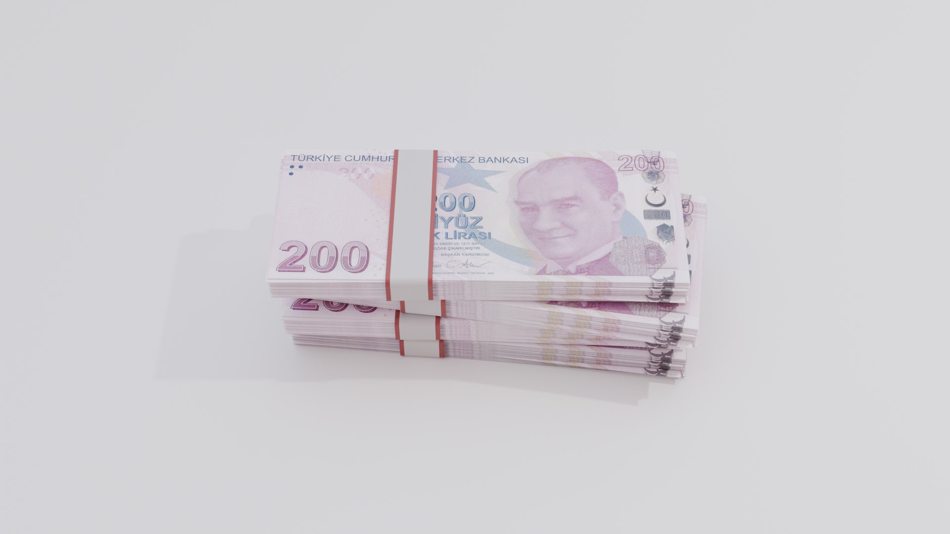 200 Turkey Turkish Lira Currency 3D - TurboSquid 2404660