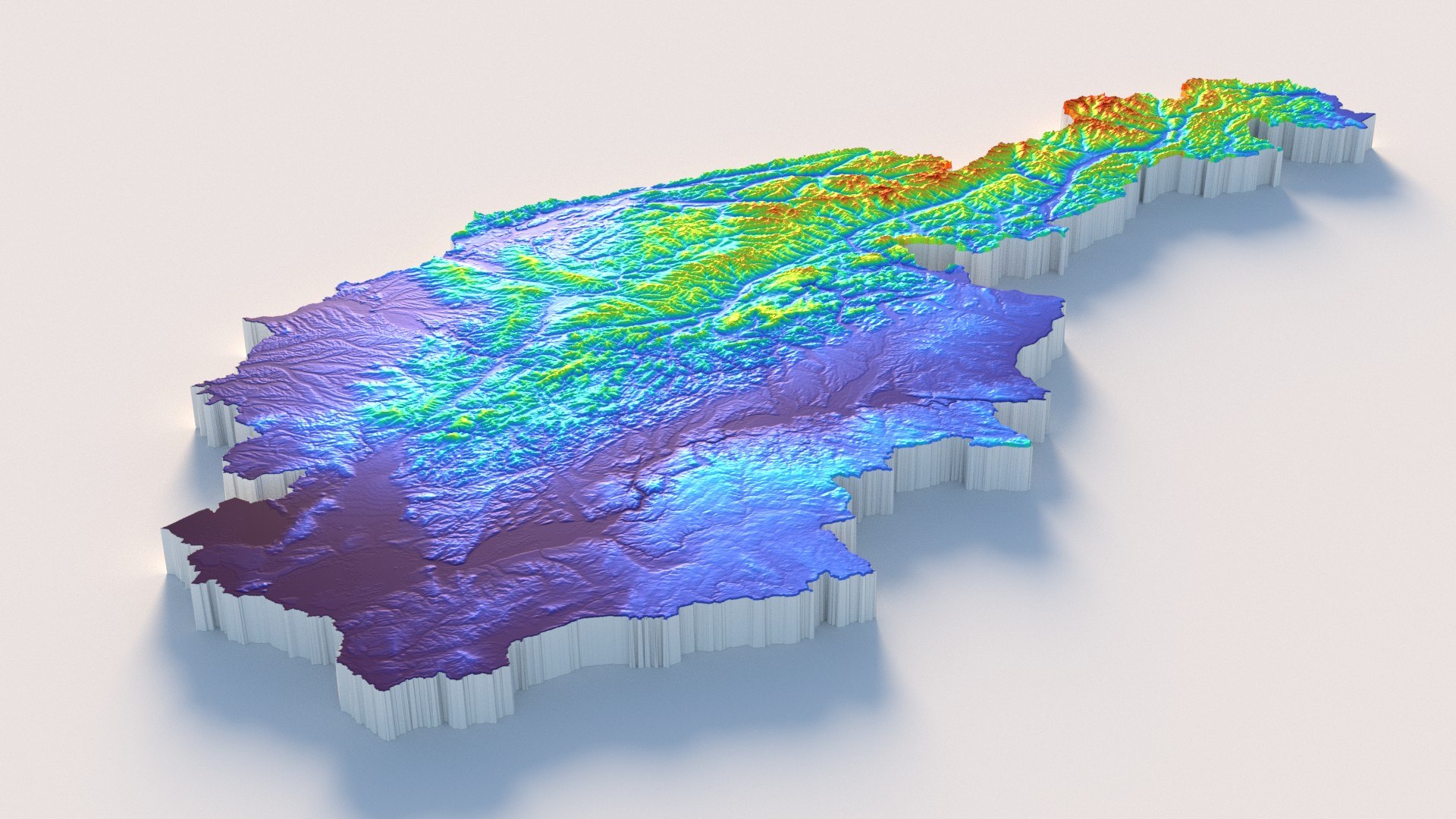 3D Austria Terrain Map Model - TurboSquid 2335435