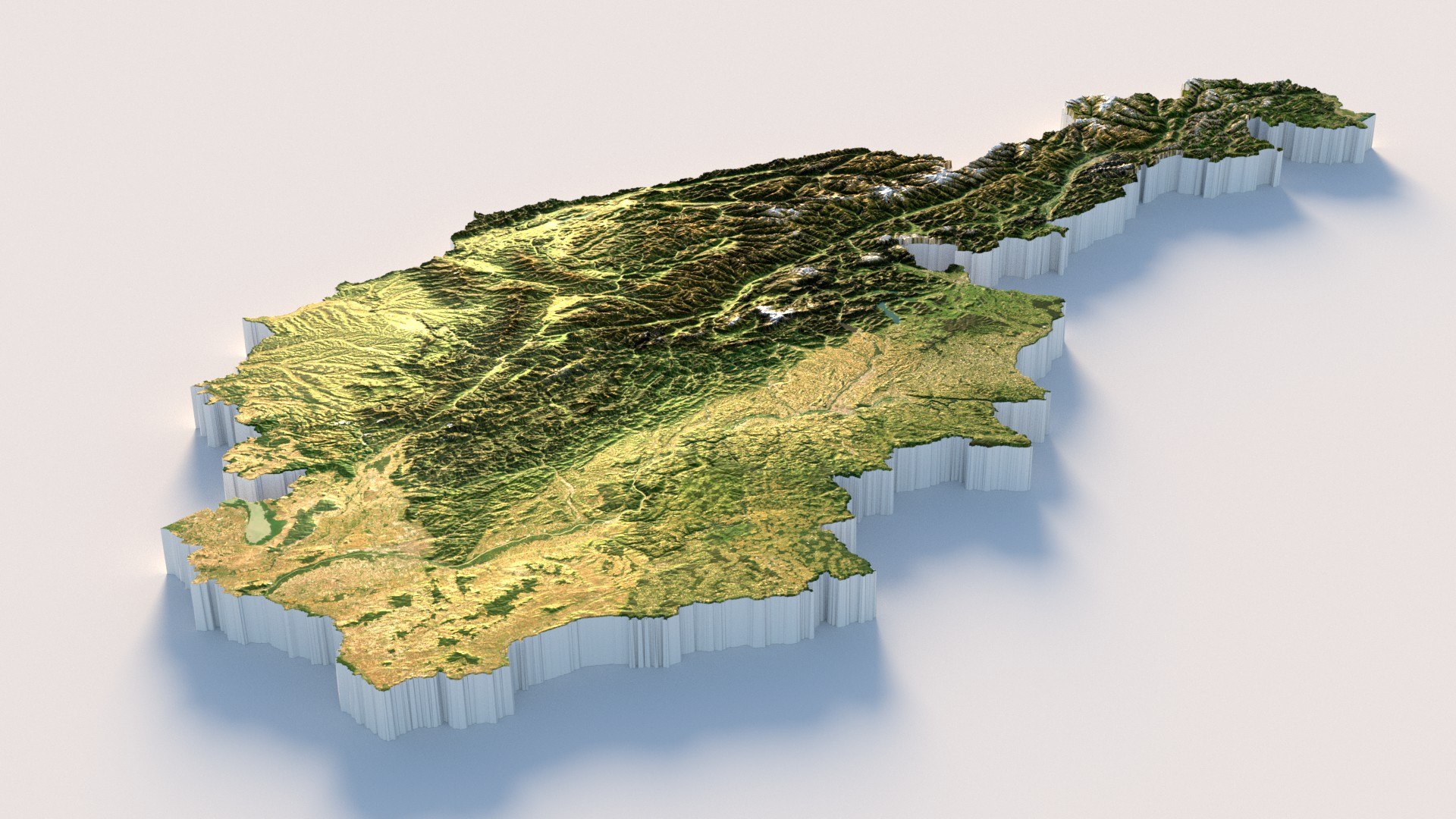 3D Austria Terrain Map Model - TurboSquid 2335435
