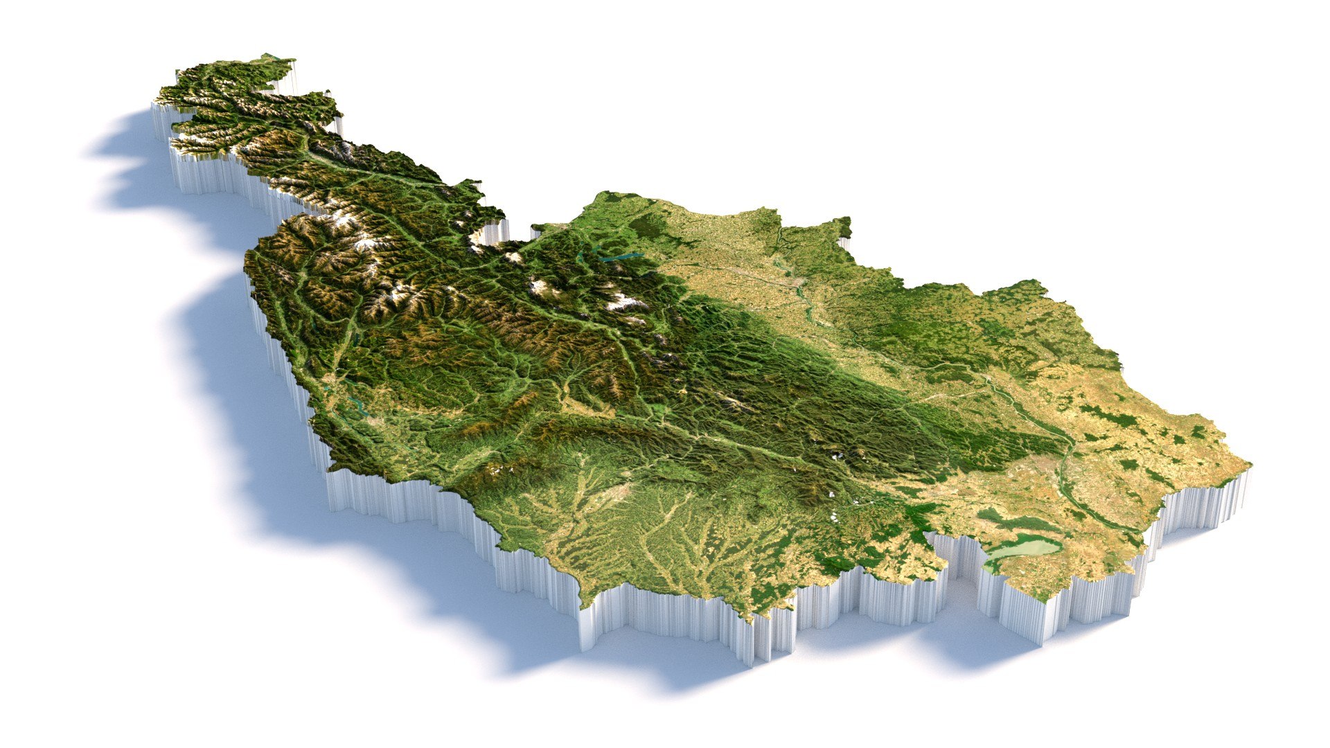 3D Austria Terrain Map Model - TurboSquid 2335435