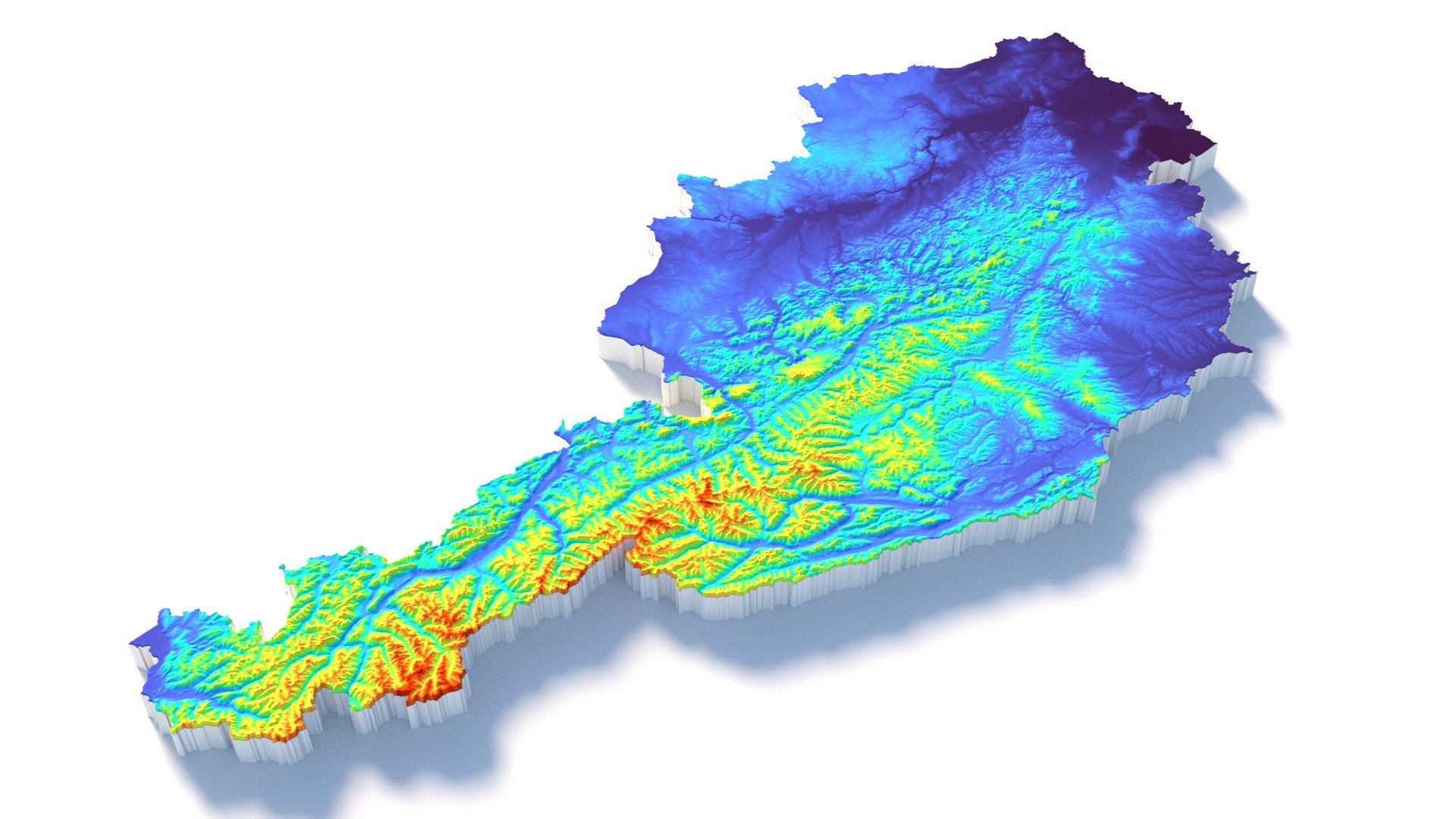 3D Austria Terrain Map Model - TurboSquid 2335435