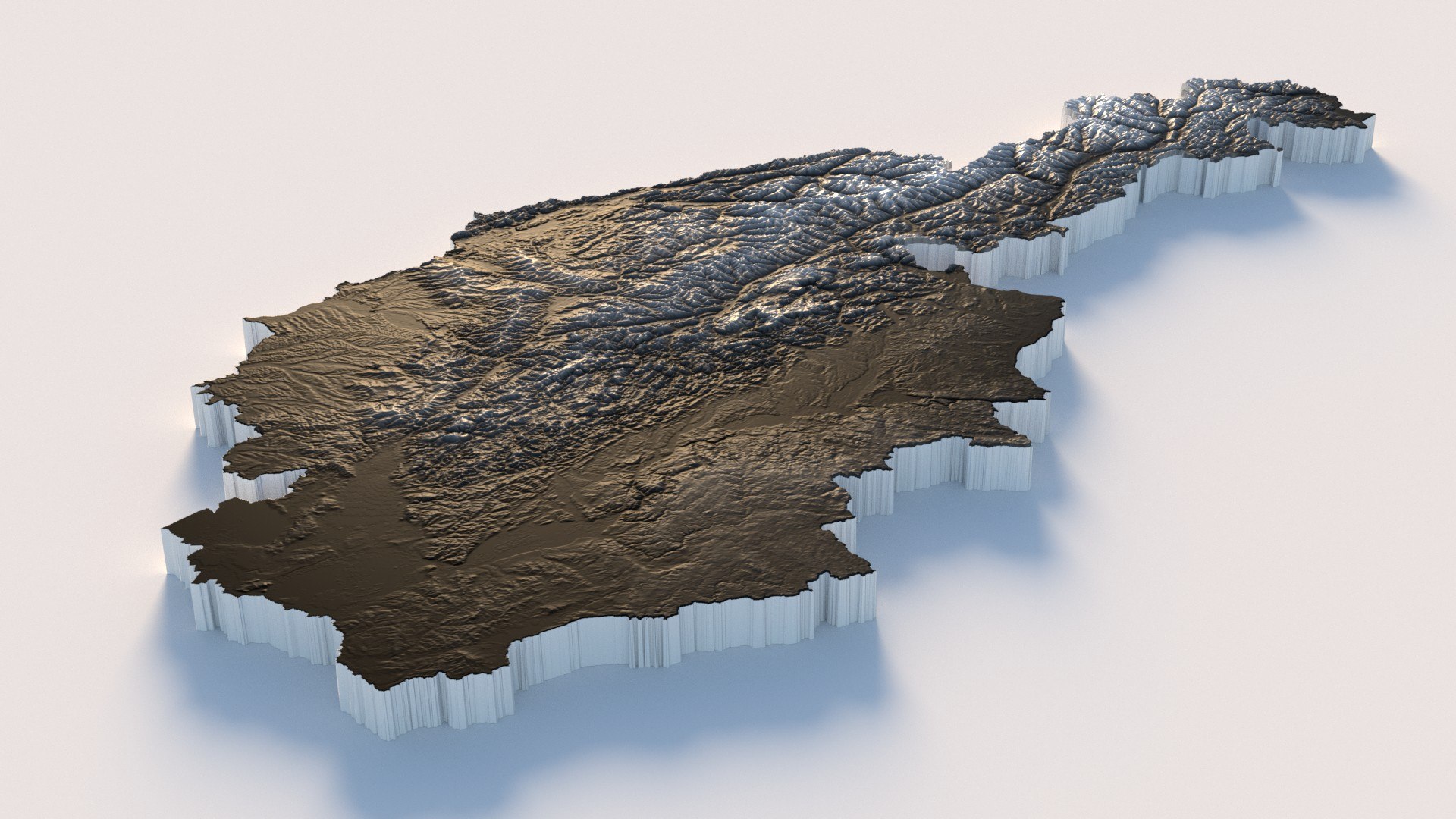 3D Austria Terrain Map Model - TurboSquid 2335435