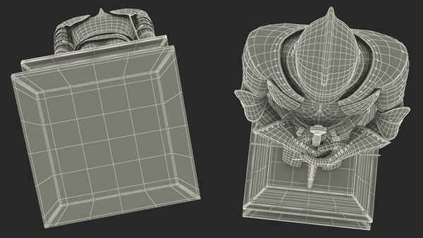 연단에 서 있는 중세 기사 판금 갑옷 3D 모델 - TurboSquid 1902188