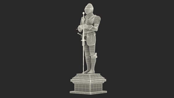 3D model Medieval Knight Plate Armor Standing on Podium - TurboSquid ...