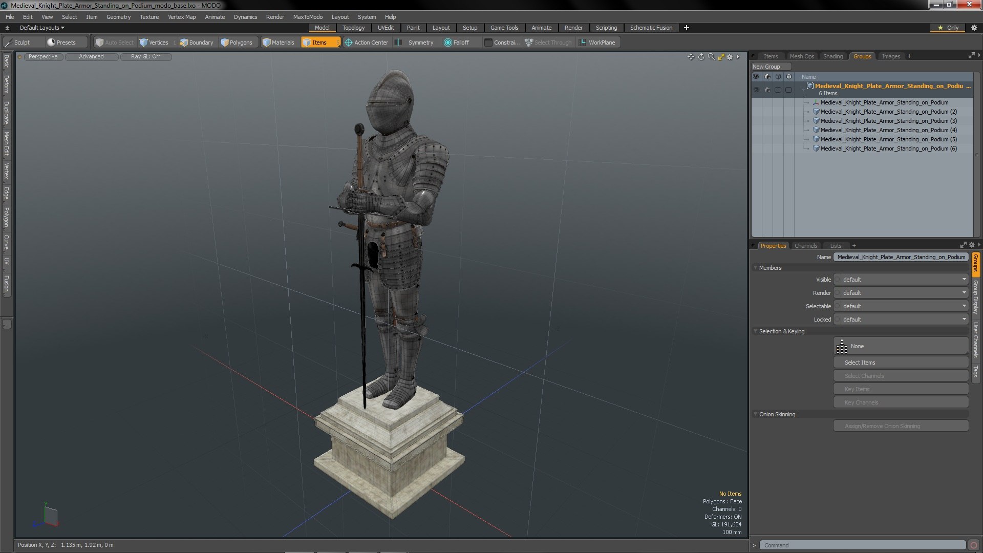 3D model Medieval Knight Plate Armor Standing on Podium - TurboSquid ...