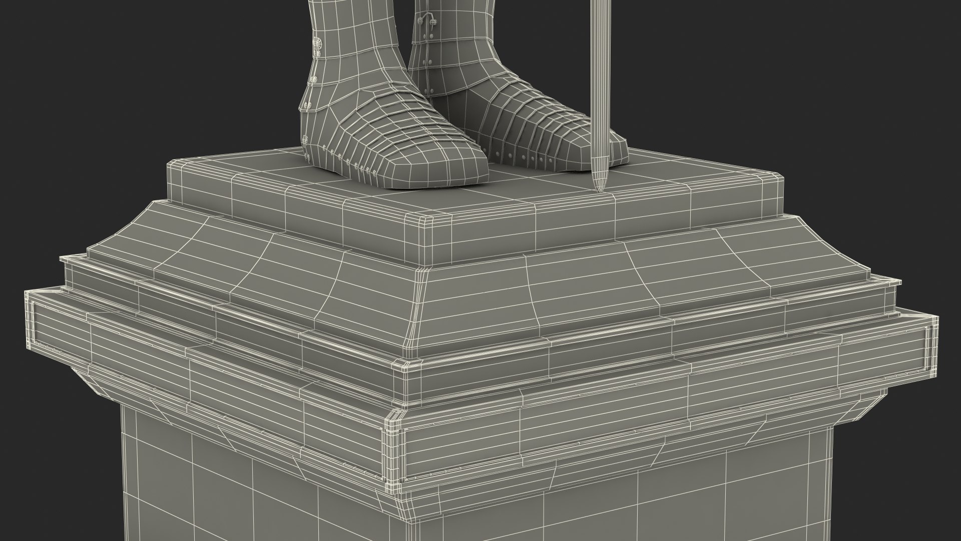 3D model Medieval Knight Plate Armor Standing on Podium - TurboSquid ...