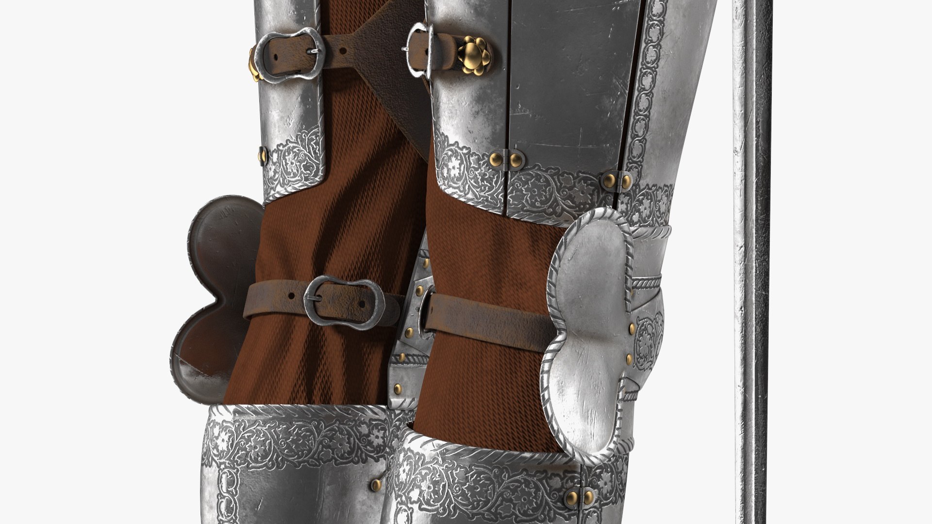 3D model Medieval Knight Plate Armor Standing on Podium - TurboSquid ...