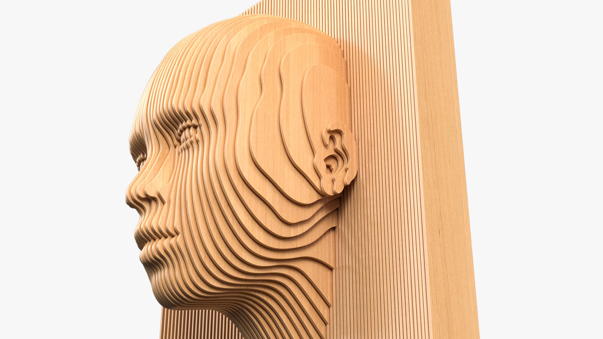 3D Parametric Wooden Head Set - TurboSquid 2358384