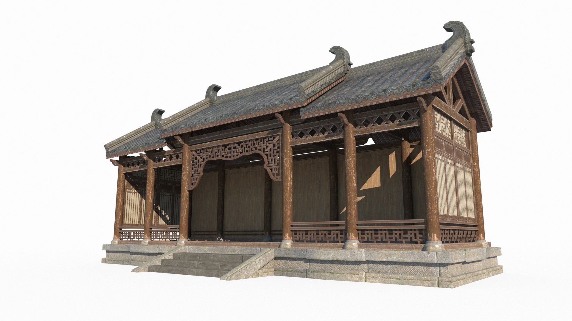 3D Rest Room For Ancient Asian Architecture Model - TurboSquid 2050836