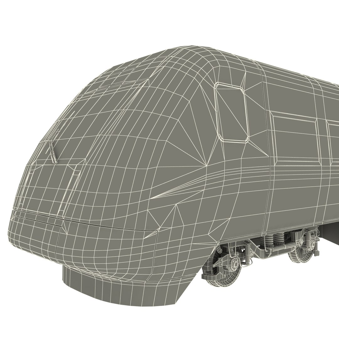 chinese high-speed train crh 3d model