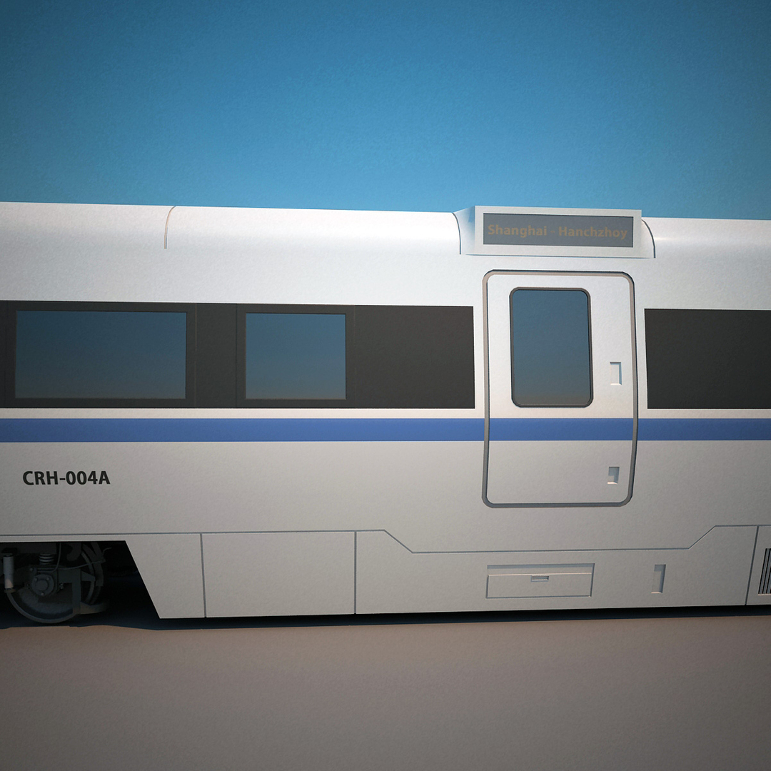 chinese high-speed train crh 3d model
