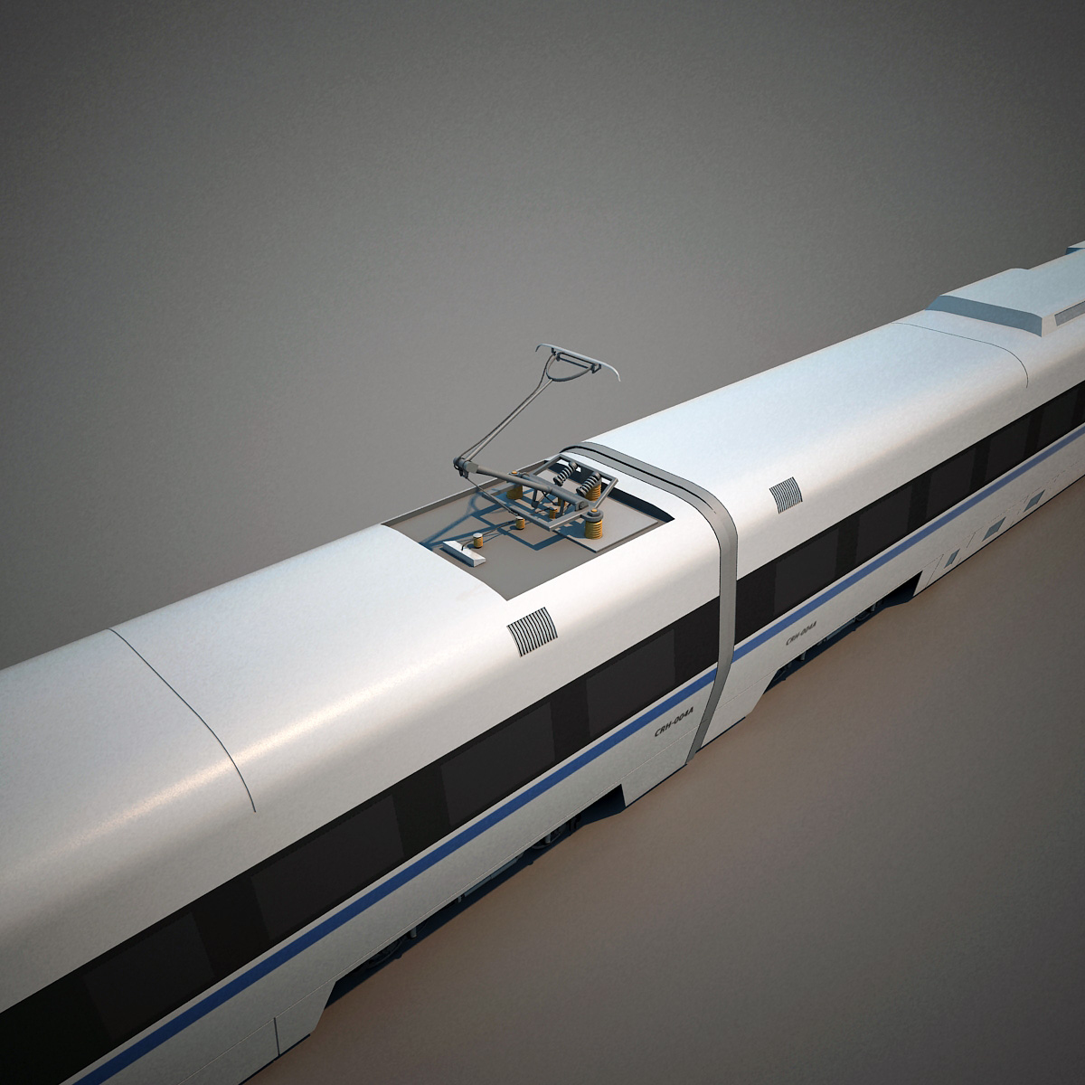 chinese high-speed train crh 3d model