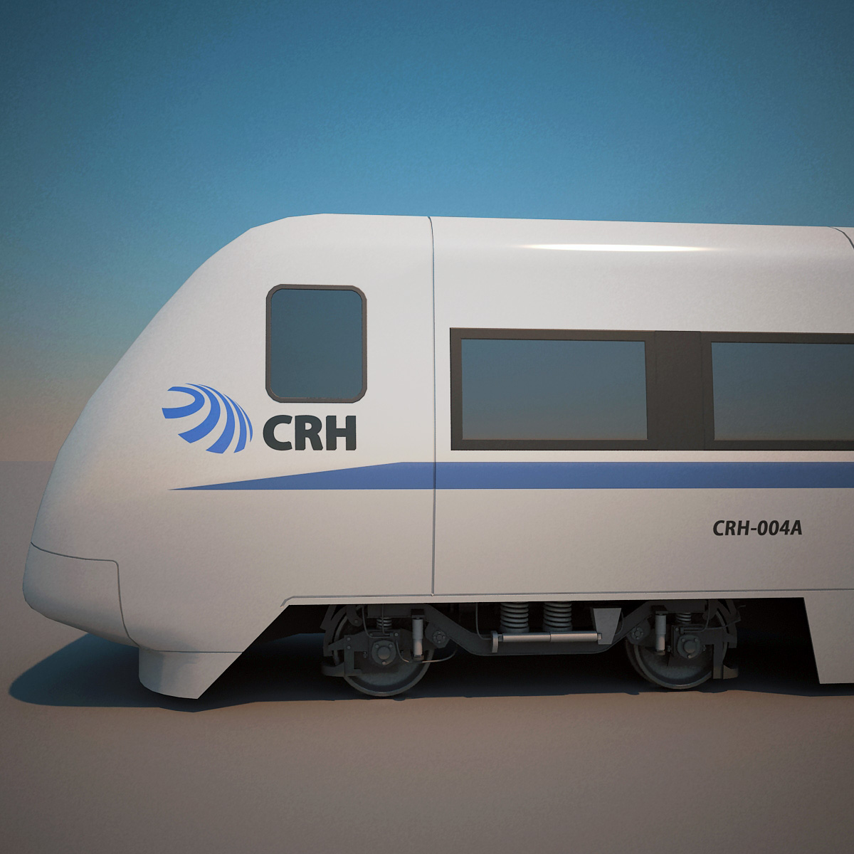 chinese high-speed train crh 3d model