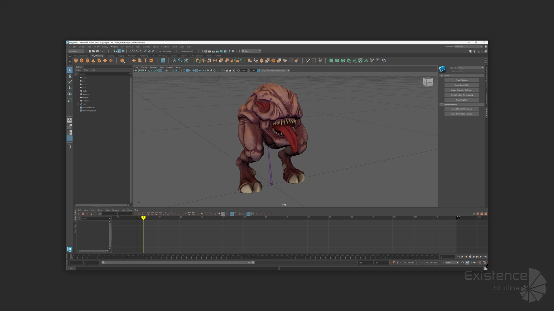 3D Alien Creature 03 - Stylized Monsters - Animation Fantasy UFO Pet ...