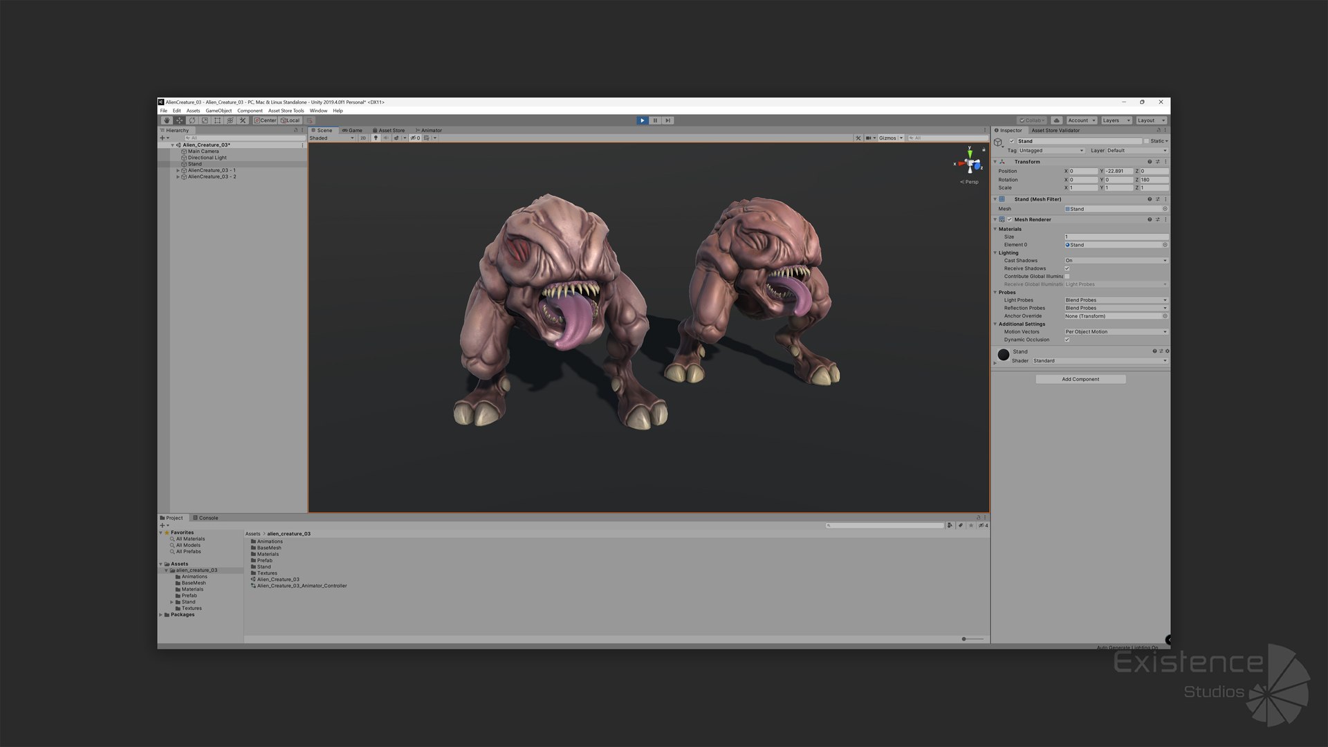 3D Alien Creature 03 - Stylized Monsters - Animation Fantasy UFO Pet Predator - Enemy Mutant 20 ...