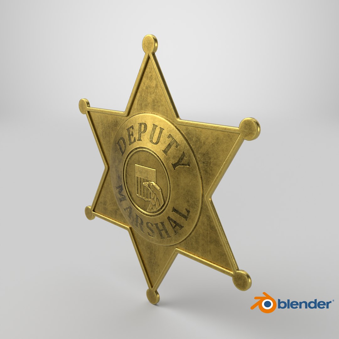 Deputy Marshal Badge 3D Model - TurboSquid 2420834