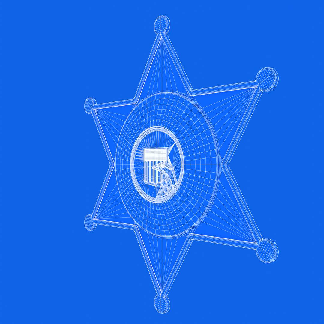 Deputy Marshal Badge 3D Model - TurboSquid 2420834