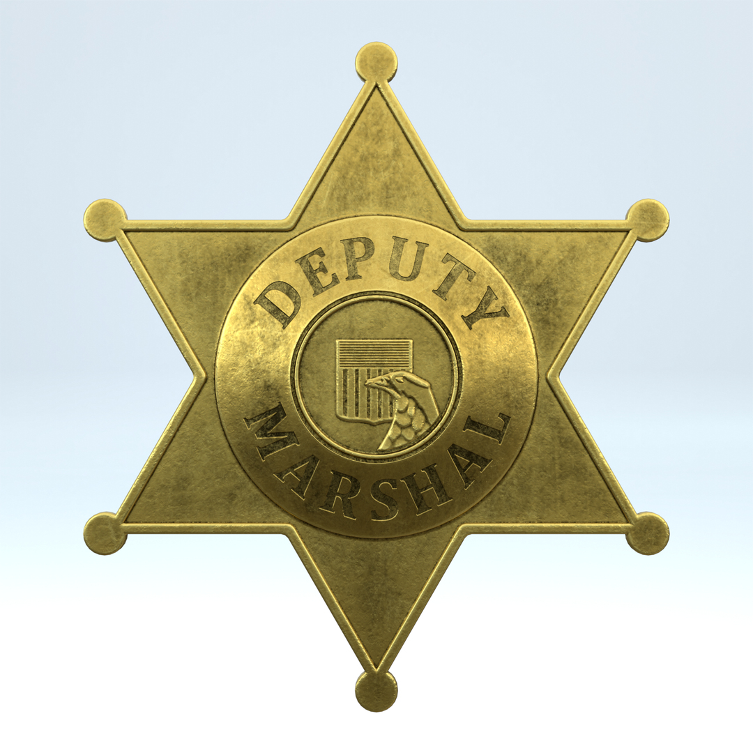 Deputy Marshal Badge 3D Model - TurboSquid 2420834