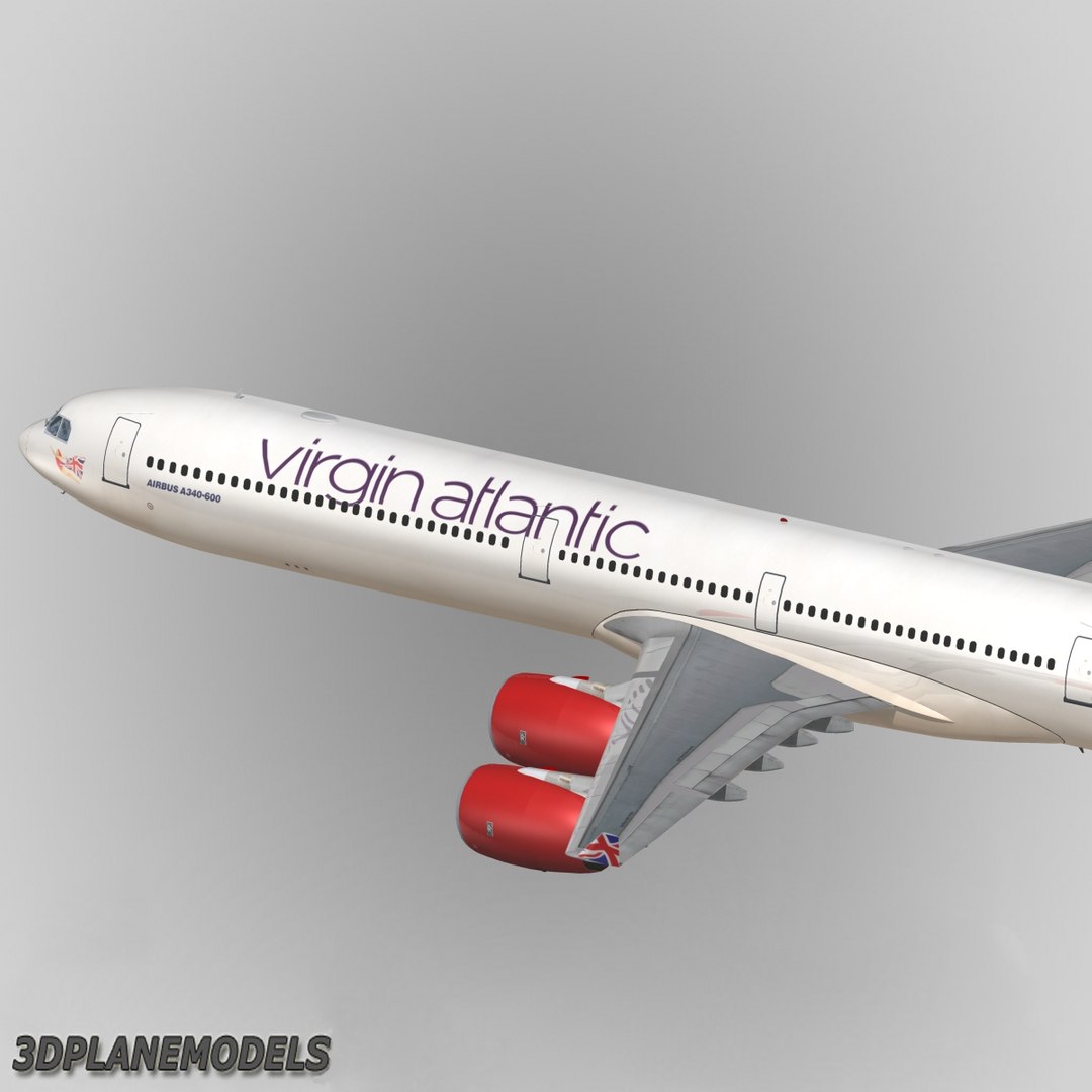 Airbus A340-600 3d Model