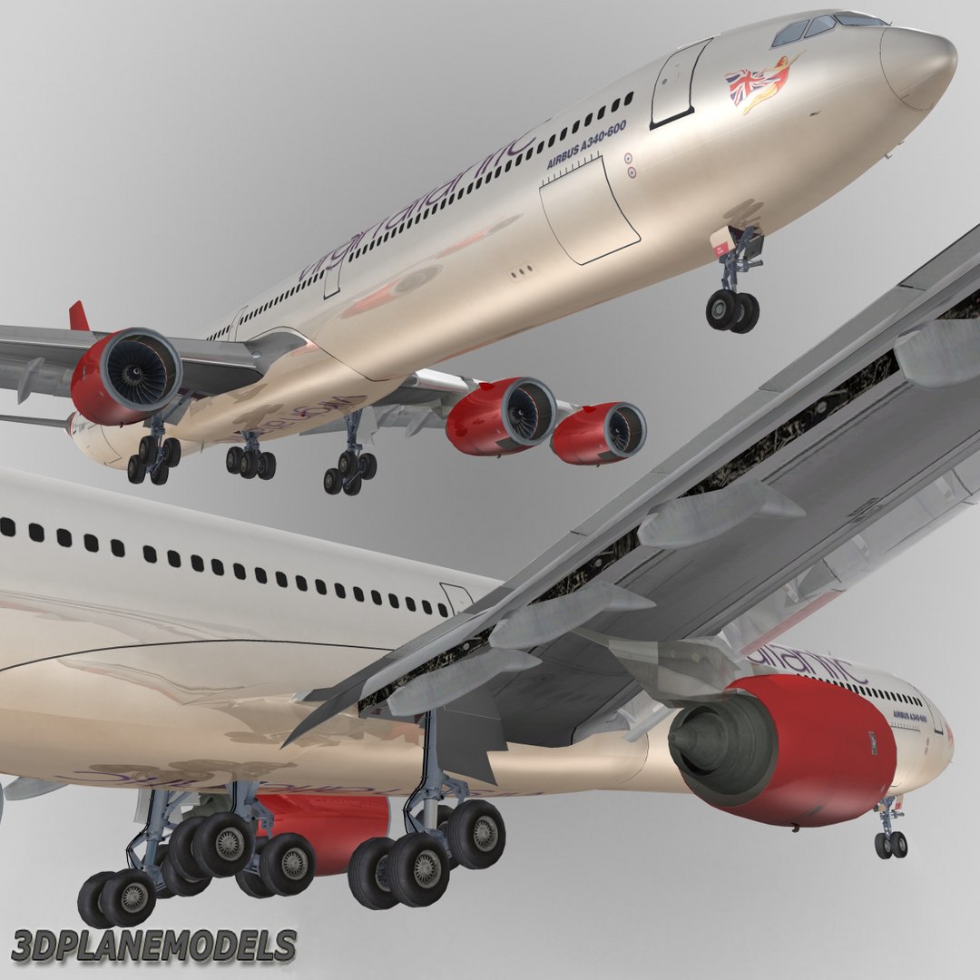 Airbus A340-600 3d Model