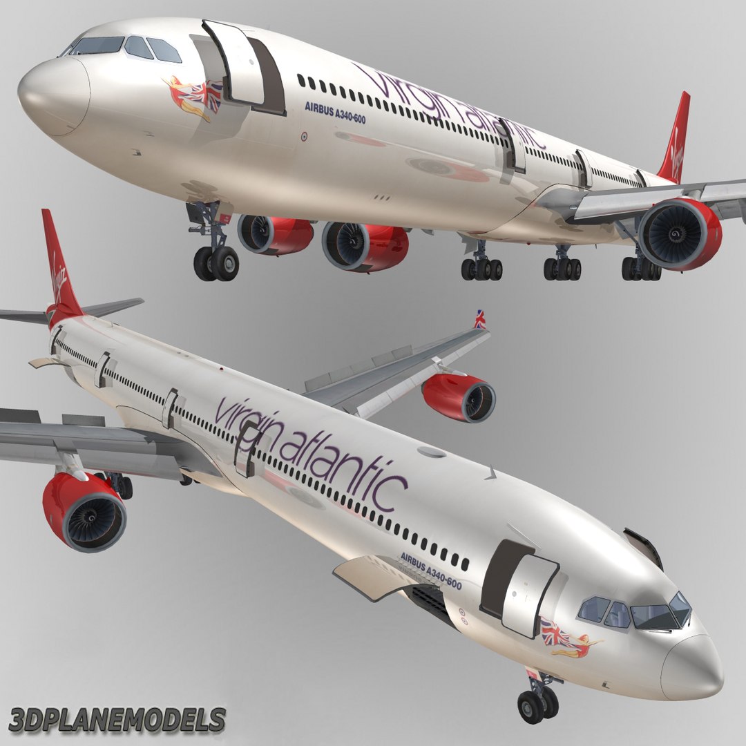 Airbus A340-600 3d Model