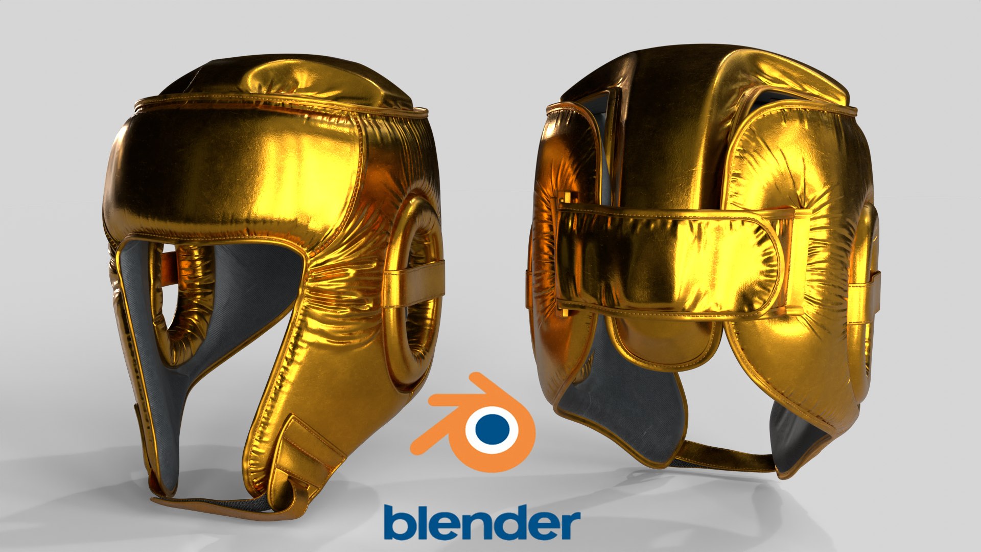 3D Boxing Training Helmet Gold - TurboSquid 2222582