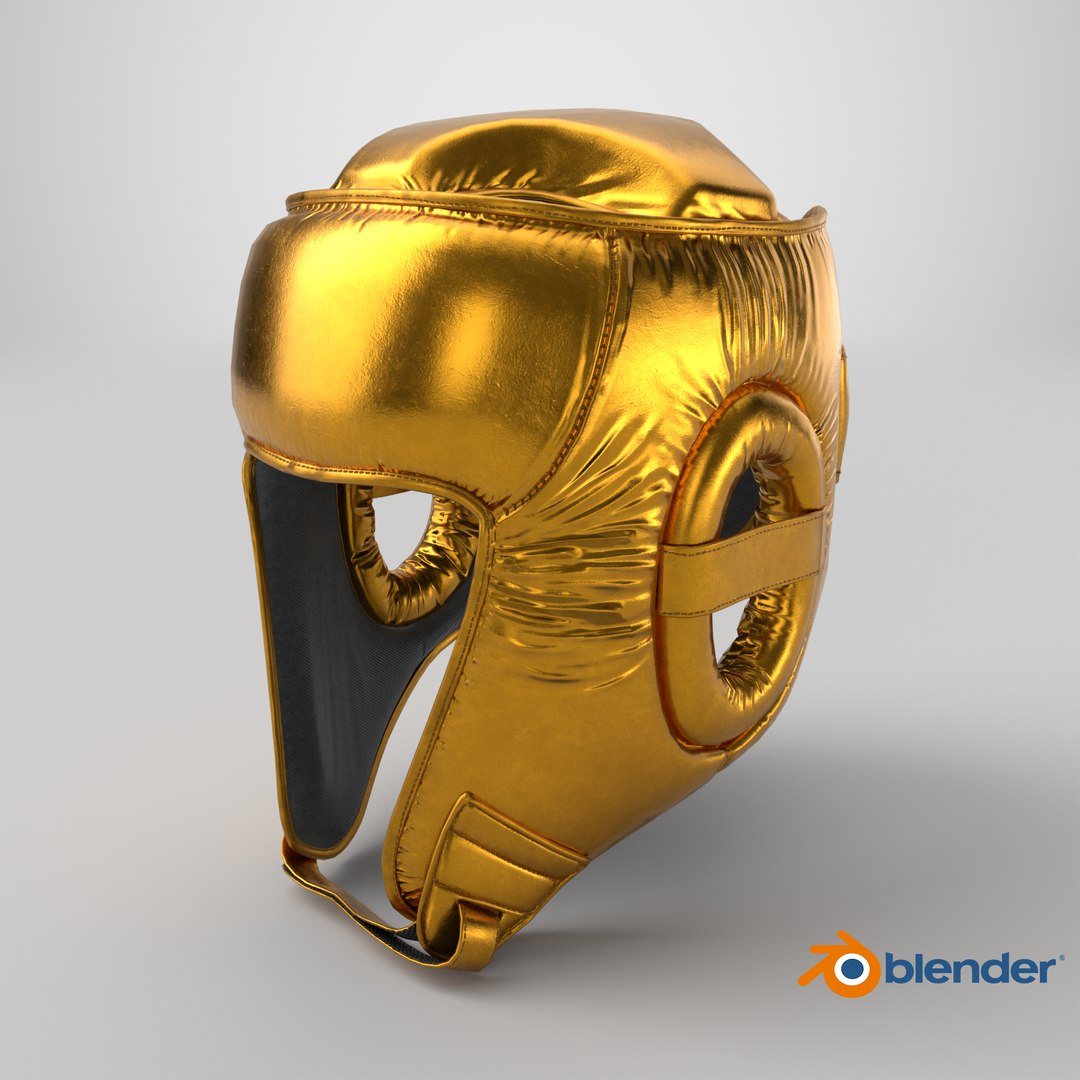 3D Boxing Training Helmet Gold - TurboSquid 2222582