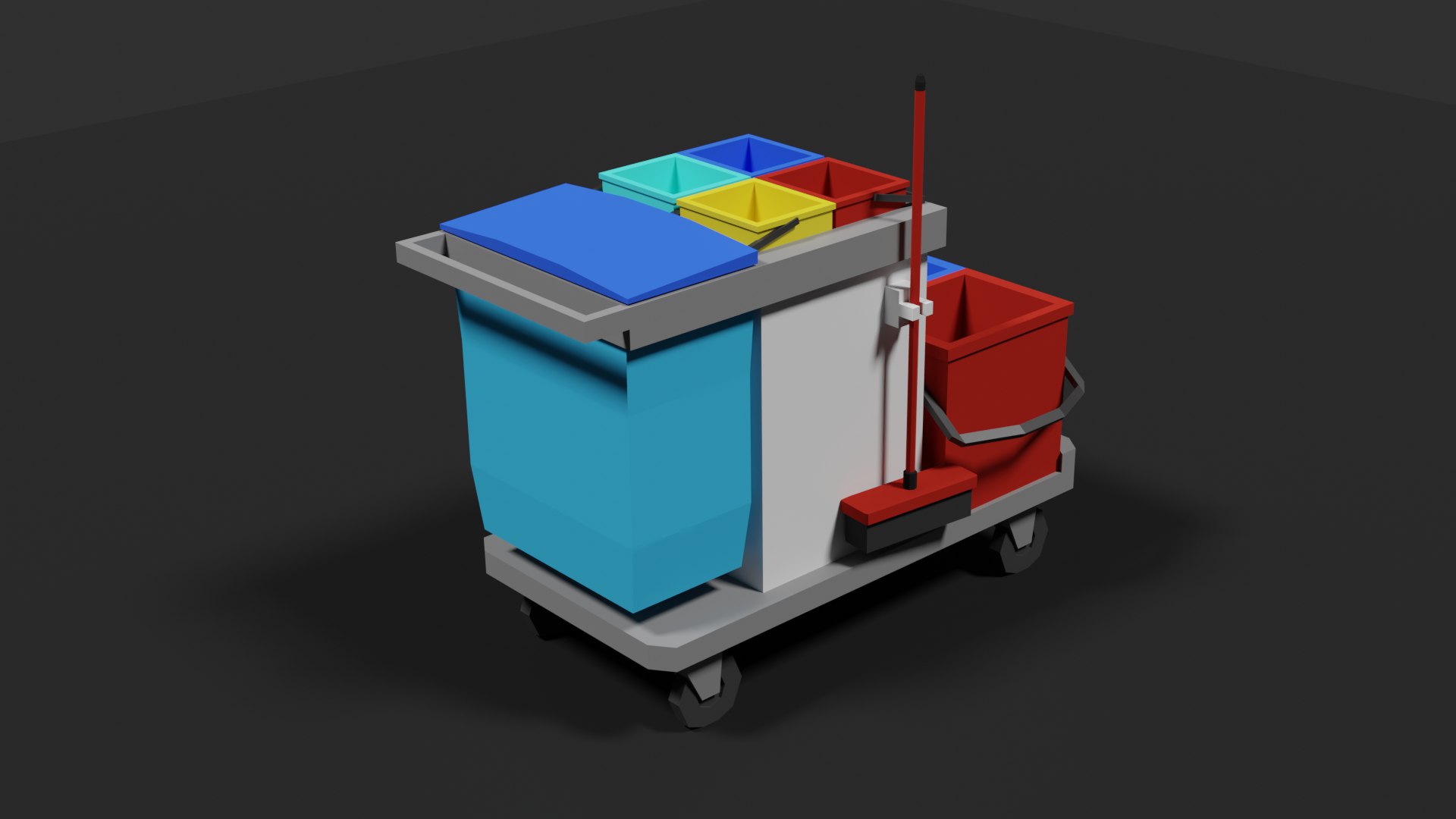 Lowpoly Cleaning Cart 3D model - TurboSquid 1734863