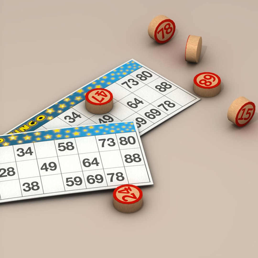 Bingo Card Numbers 3d Model