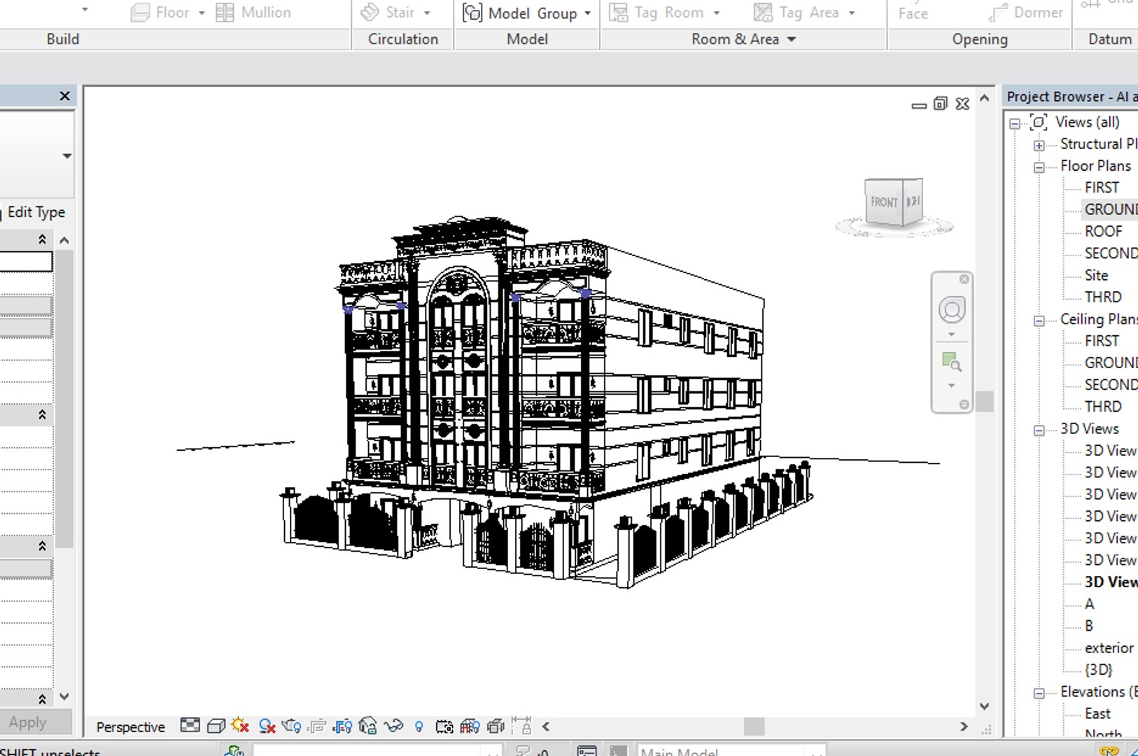 3D Exterior Revit Classic - TurboSquid 1205920