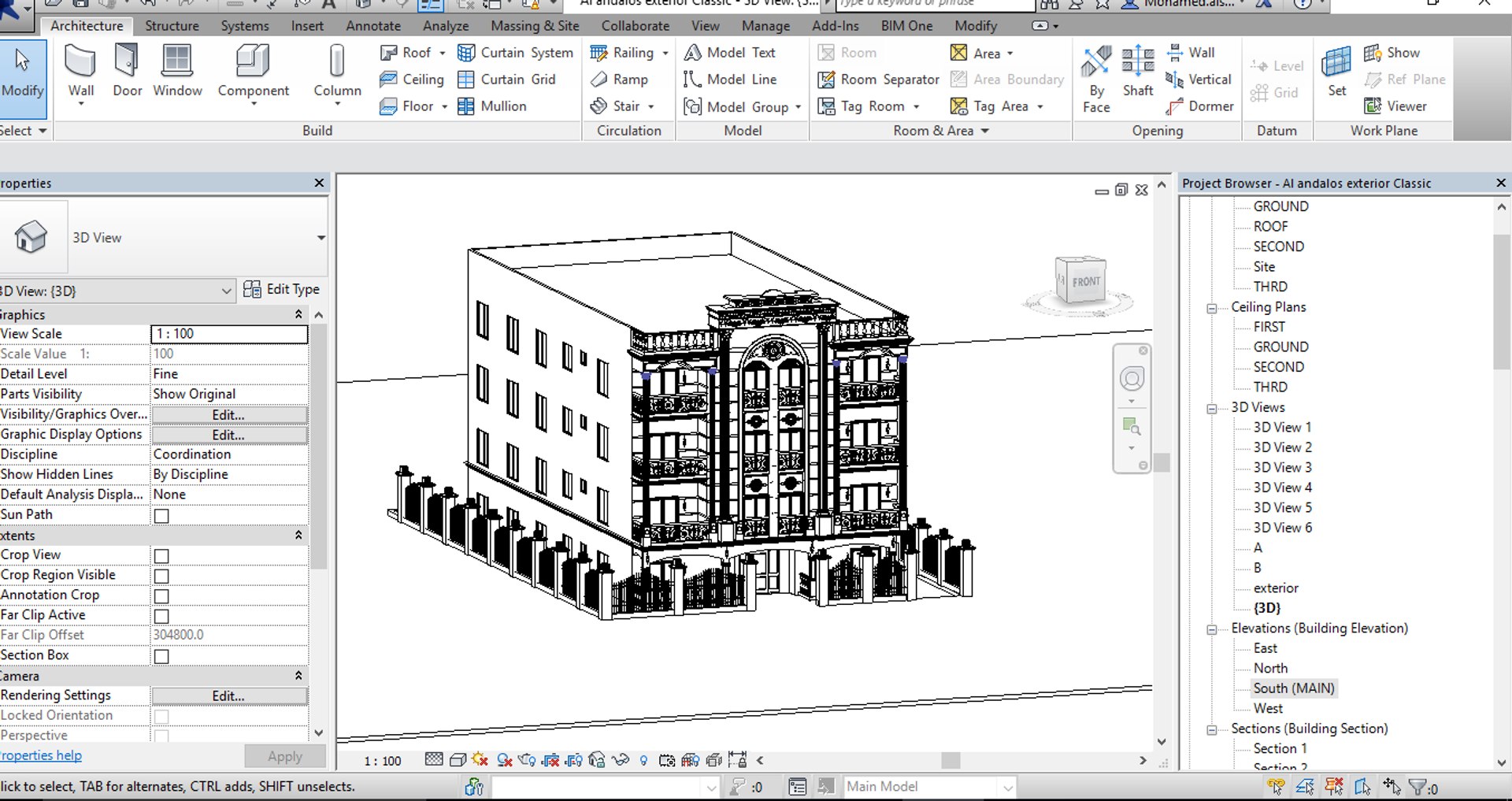 3D Exterior Revit Classic - TurboSquid 1205920