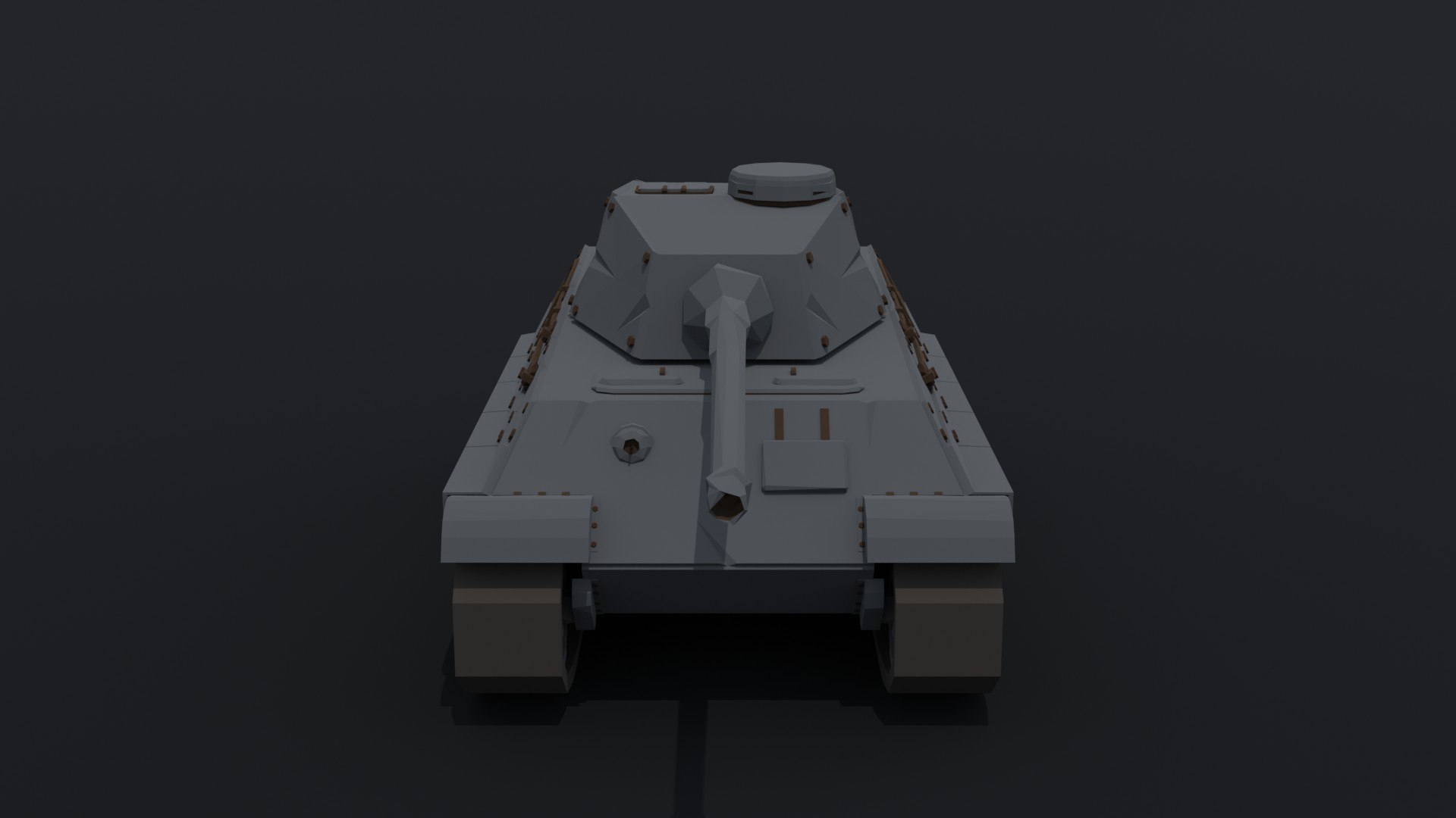 3D Low-poly Cartoon Polygonal Panzer VI Tiger II - TurboSquid 1969674