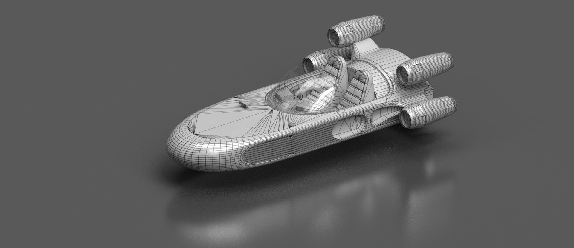3D Modified Landspeeder Model - TurboSquid 1404839