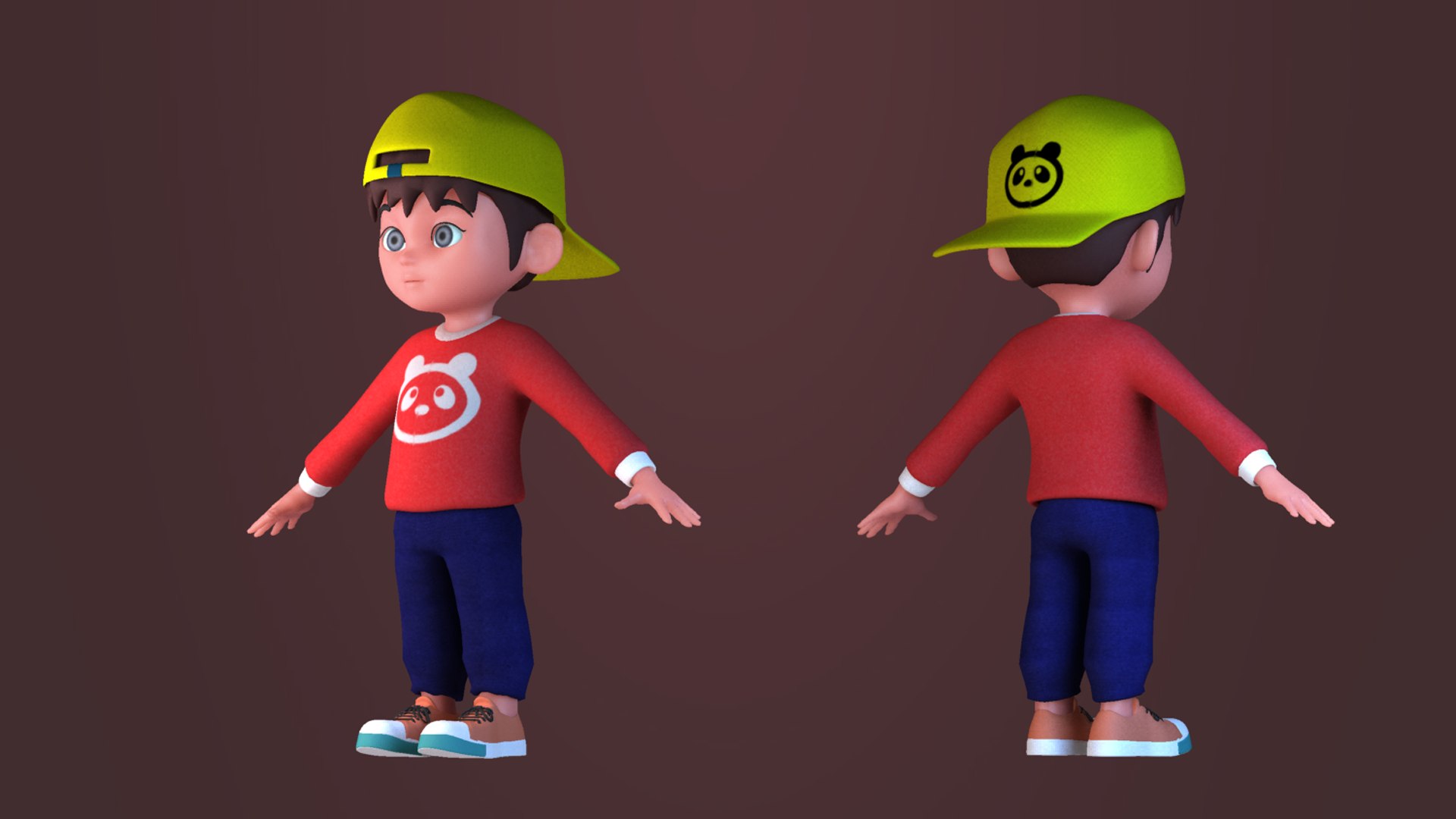 3D Animated characters students passersby Little Boys cartoon boy Model ...