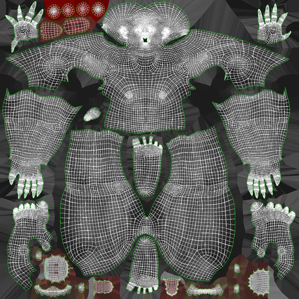 Scary Ape Monster A-pose model - TurboSquid 2005944