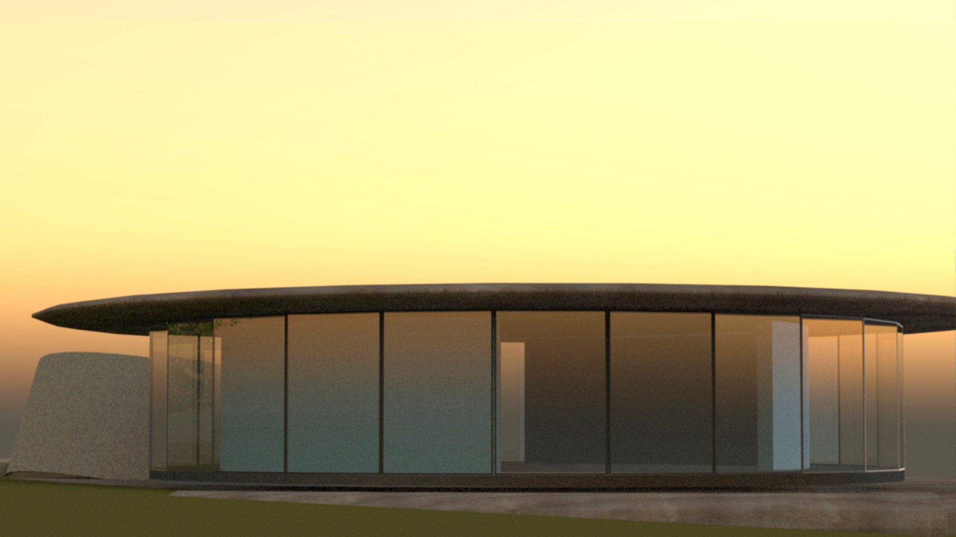 3D Model Space Element Curved Glass - TurboSquid 1451434