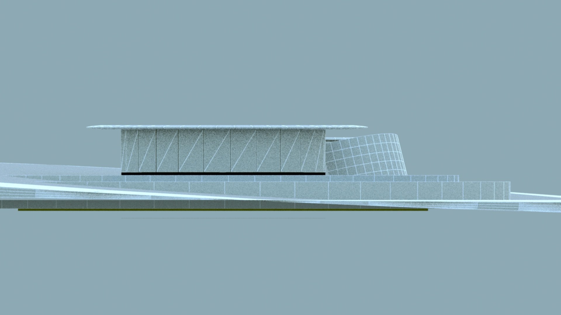 3D Model Space Element Curved Glass - TurboSquid 1451434