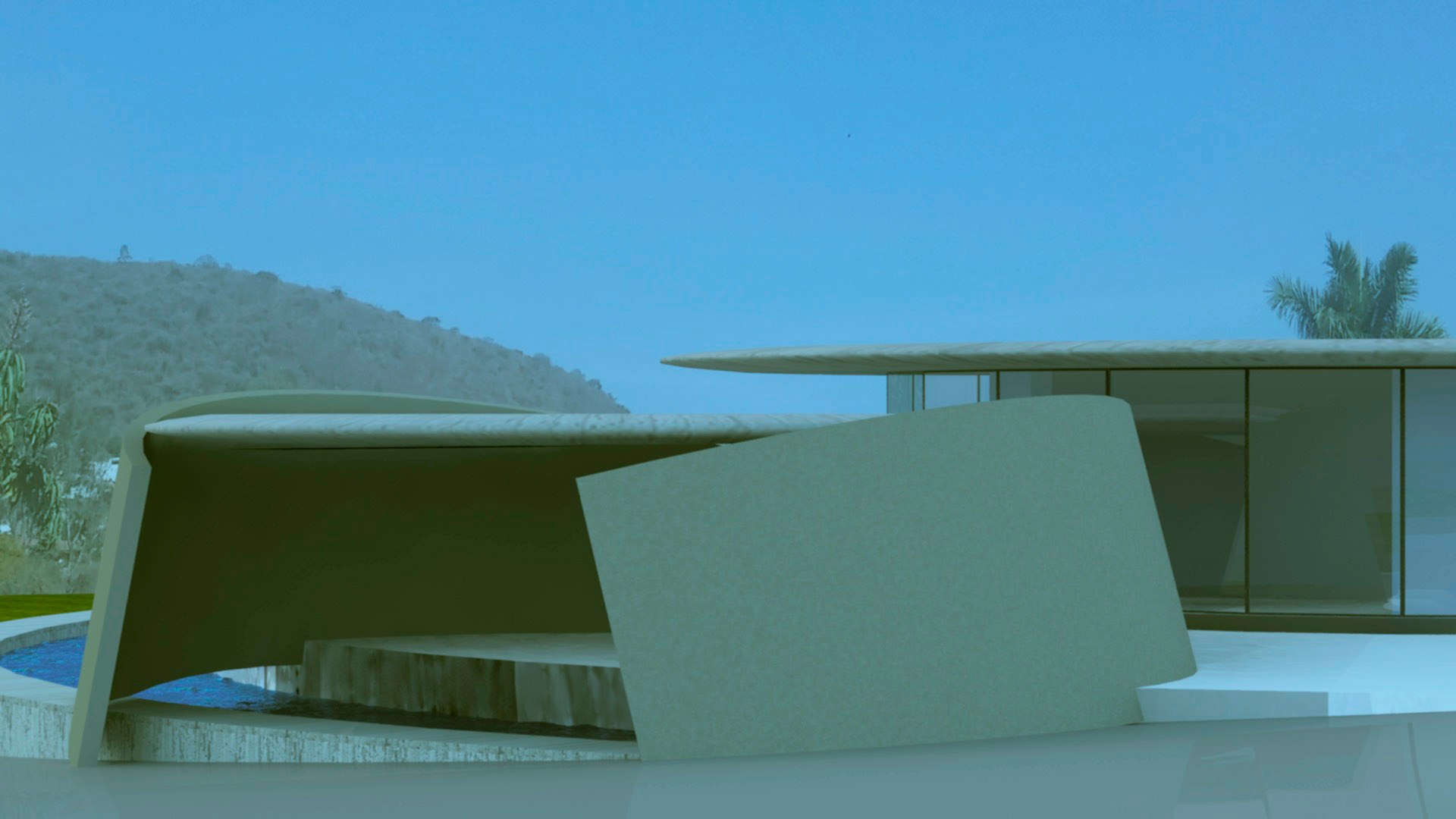 3D Model Space Element Curved Glass - TurboSquid 1451434