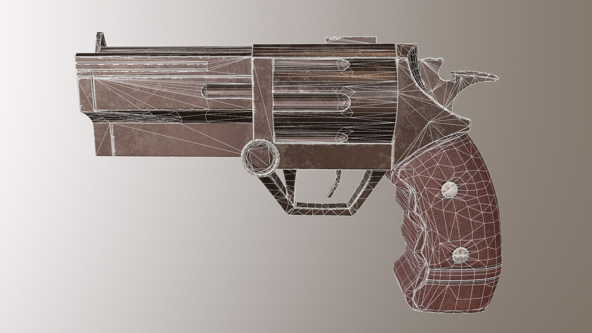 Stylized Revolver 3D Model - TurboSquid 1414559
