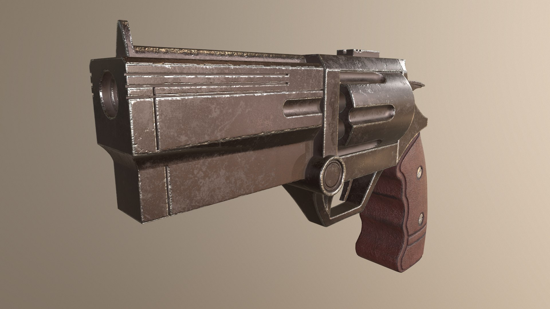 Stylized revolver 3D model - TurboSquid 1414559