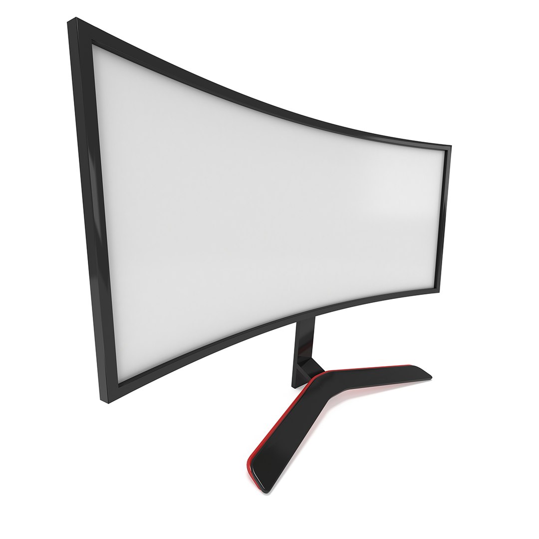 3D Black Curved Lcd Tv - TurboSquid 1554958