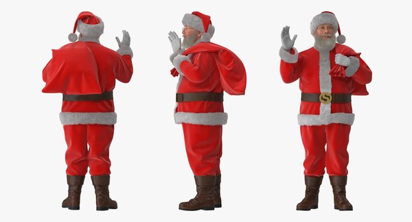 3D santa claus holding gift model - TurboSquid 1216917