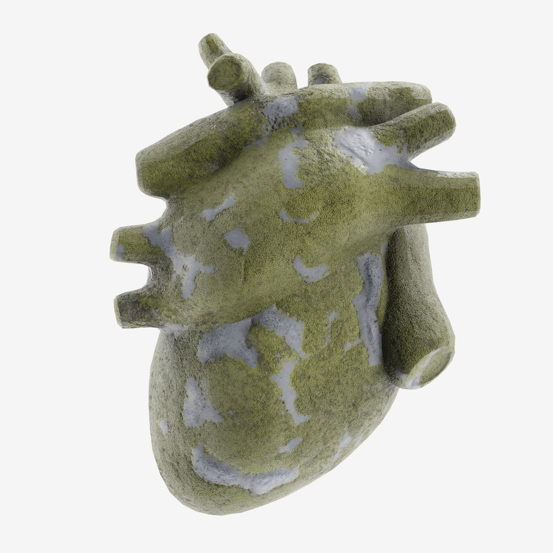 Modeled stone heart model - TurboSquid 1654962