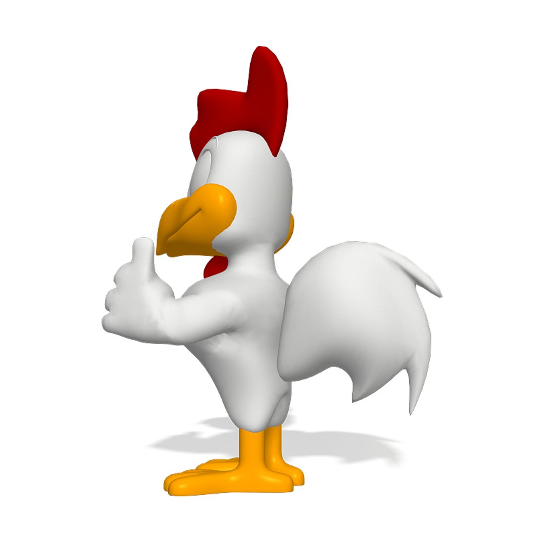 cartoon rooster chicken x