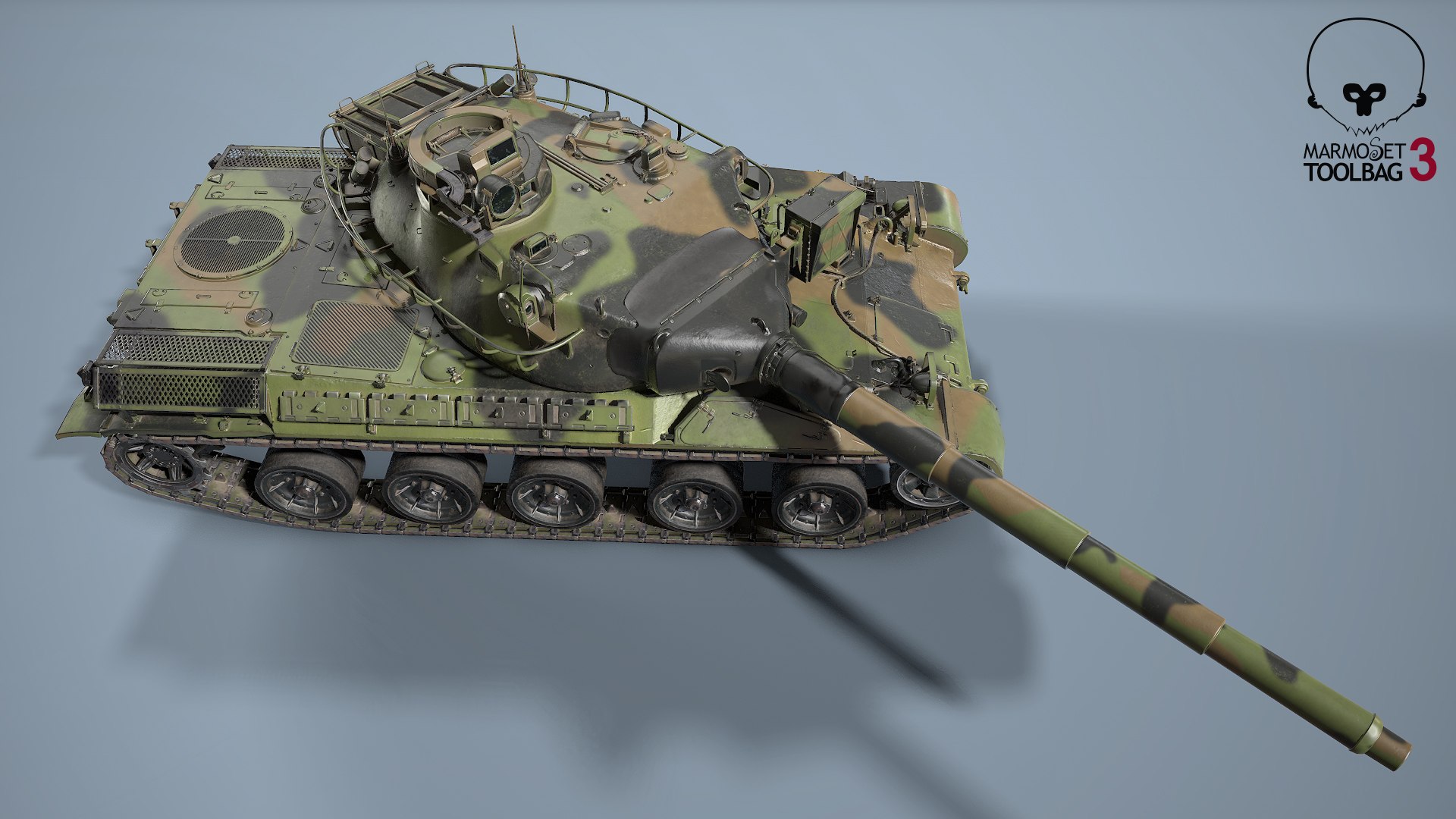 3D french tank amx-30b pbr model - TurboSquid 1212833